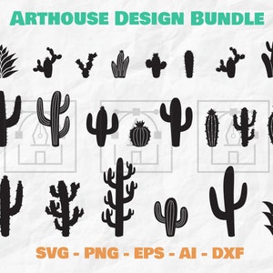Cactus SVG Bundle, Cactus Svg, Cactus Clipart, Cactus Cricut, Desert ...