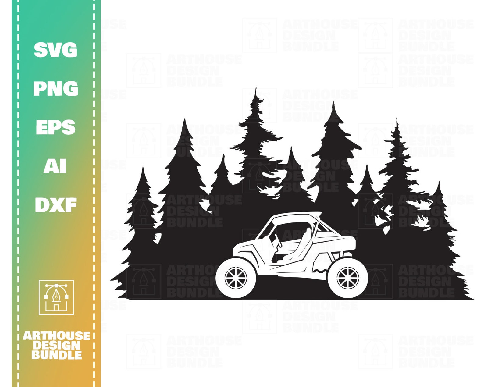 Forest UTV SVG, Forest Clipart, Forest Cricut, Utility Terrain Vehicle ...