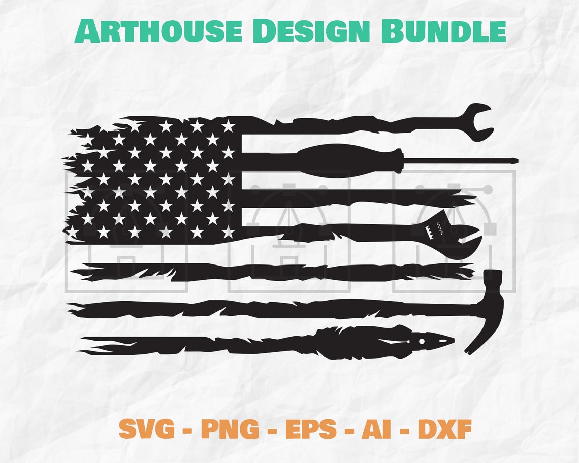 USA Flag Tools SVG, Tools Clipart Svg, American Flag Svg, USA Flag ...