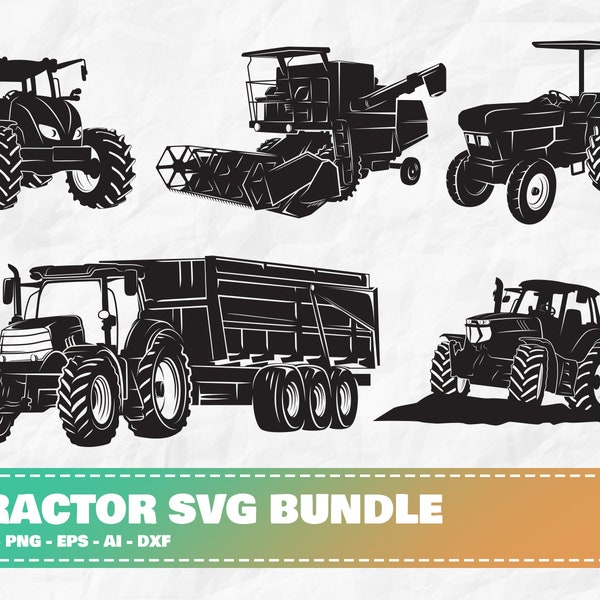 Farm Combine Svg - Etsy