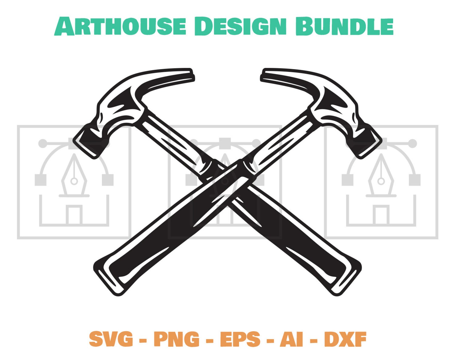 Hammer Cross SVG, Carpenter Svg, Tools Svg, Repairman Svg, Hammer ...