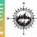 Mountain Forest Compass, Mountain Svg, Forest Svg, Compass Svg ...