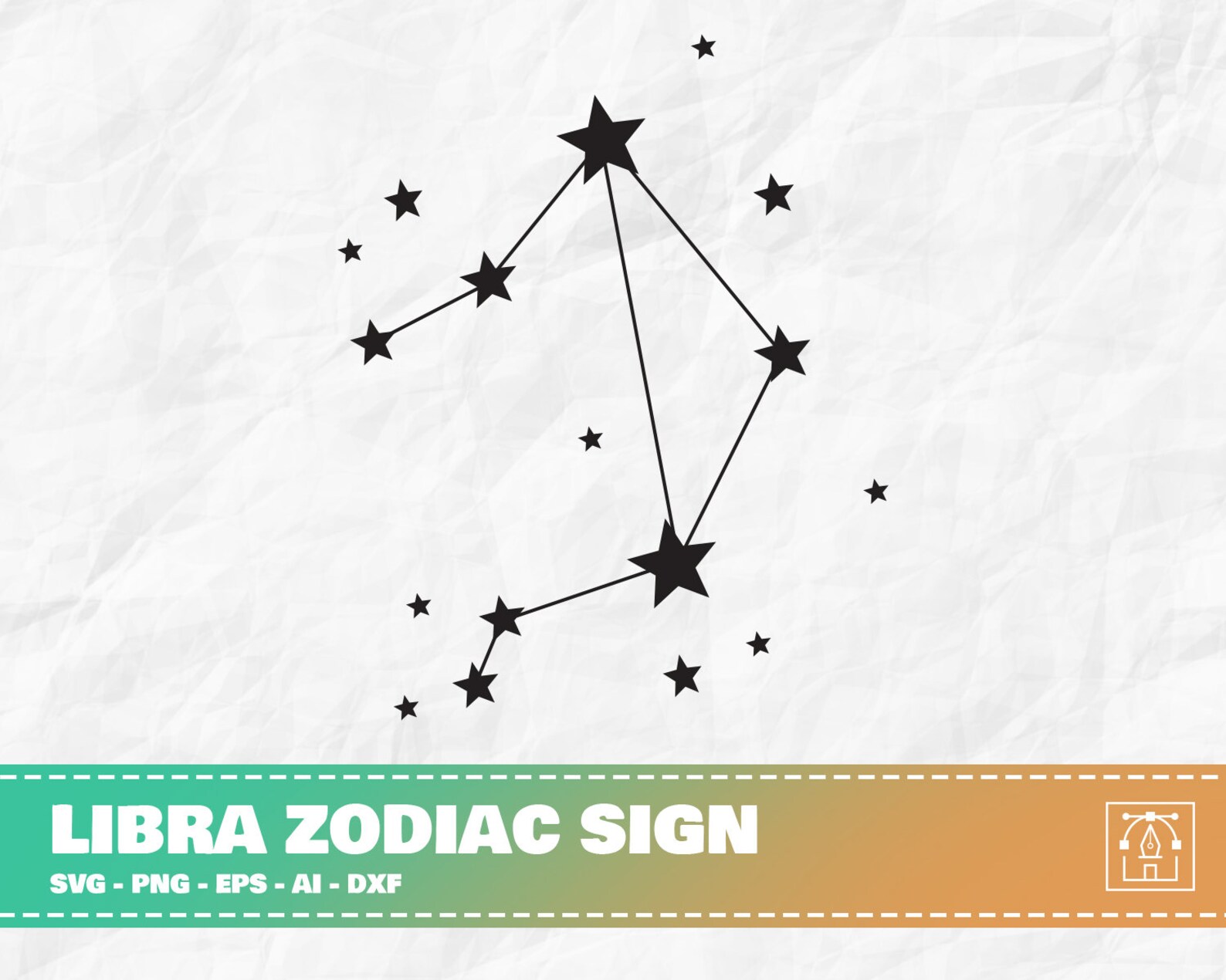 Libra Star SVG Libra Zodiac Sign Zodiac Sign svg | Etsy