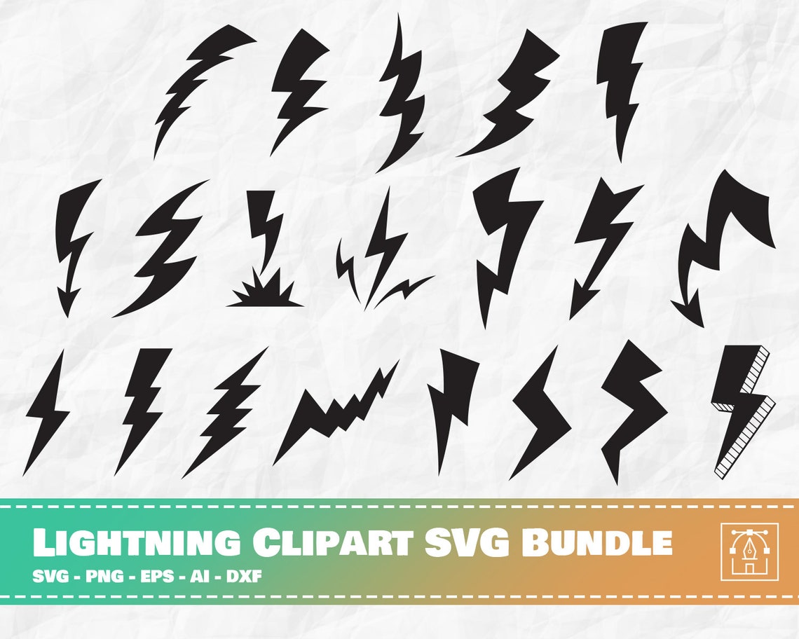 Lightning Clipart SVG Bundle Lightning SVG Lightning Bundle | Etsy
