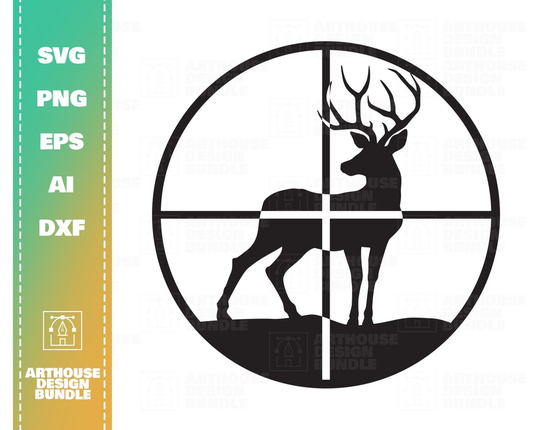 Deer Scope SVG, Deer Svg, Deer Clipart, Hunting Svg, Hunting Clipart ...