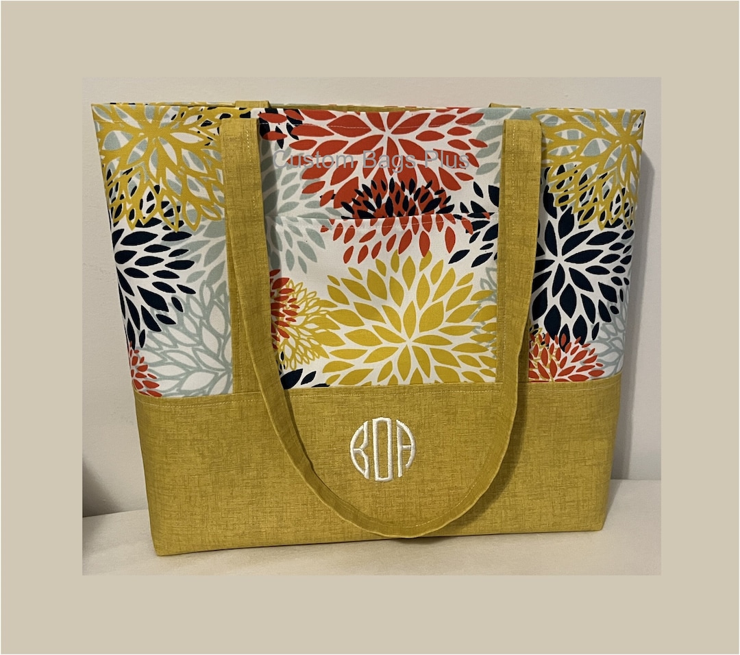 Beach Tote Bag for Woman-16 Inch Opening-7 Pockets-large Teacher Tote ...