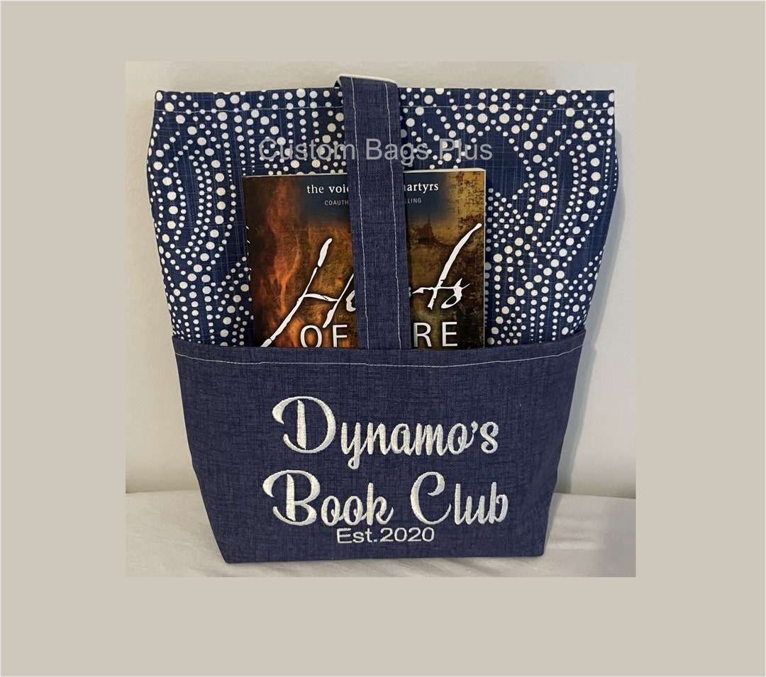 Book Club Bag to Hold Wine, Wine Tumbler, Outside Pocket for Book ...