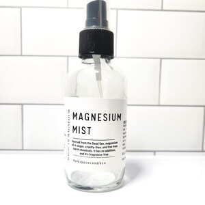 Magnesium Mist | 100% Pure & Natural | 4 Oz Glass Bottle | Cramps | PMS ...