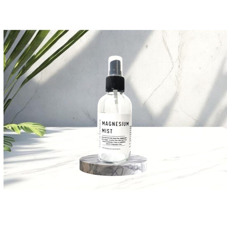 Magnesium Mist | 100% Pure & Natural | 4 Oz Glass Bottle | Cramps | PMS ...