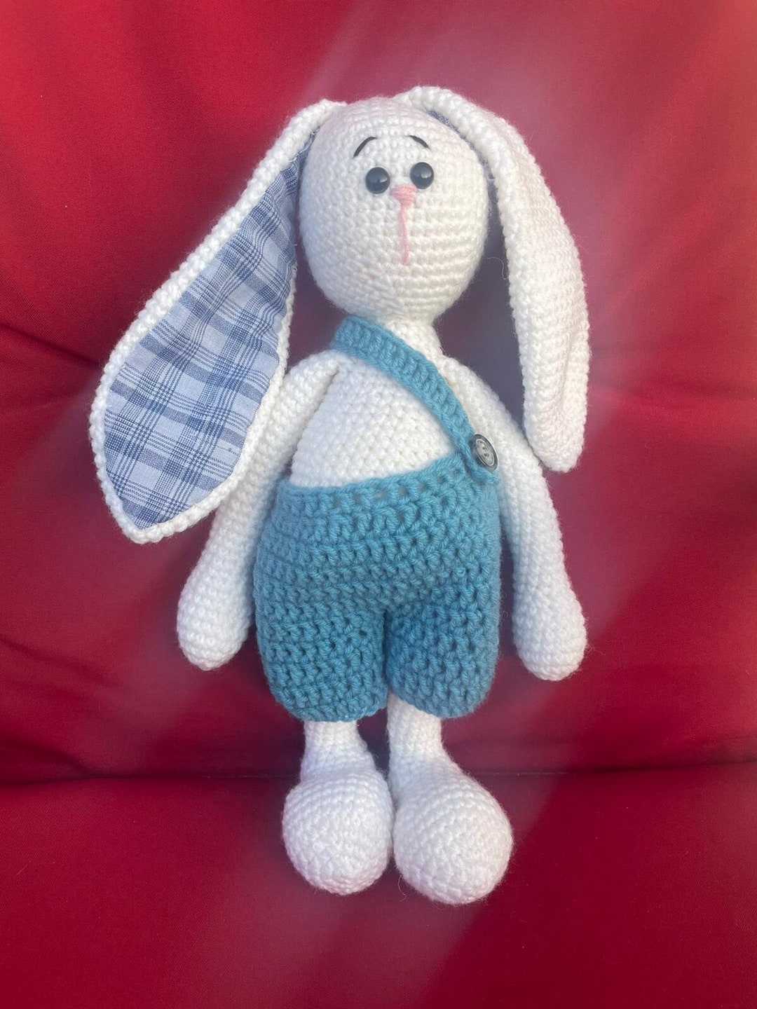 Handmade Doudou Plush Rabbit Toy With Acrylic Wool and Cotton - Etsy UK
