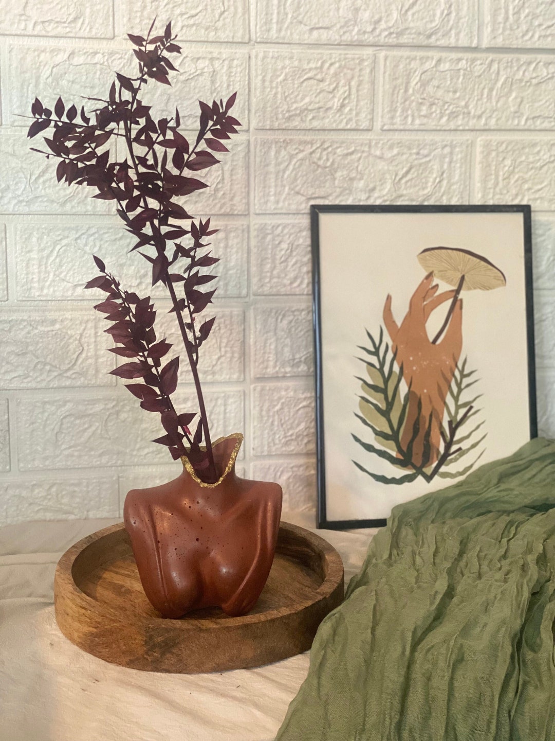 Bust Vase Female Body Vase Female Vase Goddess Vase Preserved Flowers ...