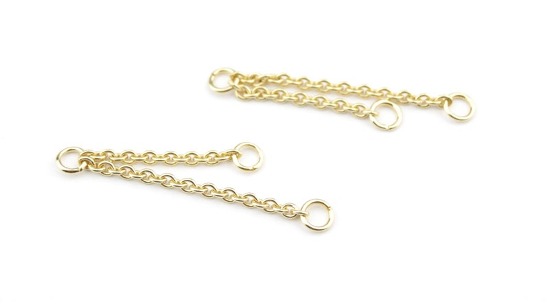 Paire de chainettes fines en Plaqué Or 24 carats Double ou - Etsy France