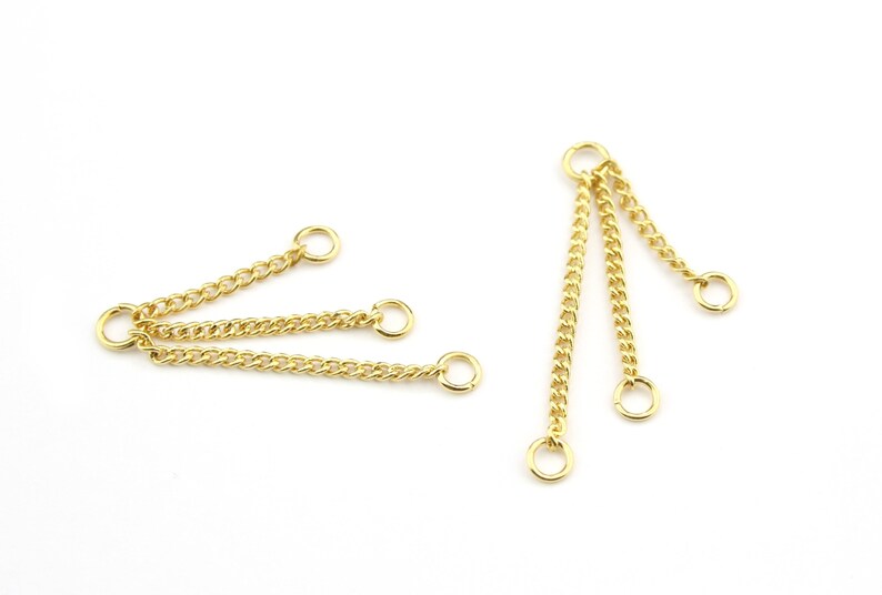 Paire de chainettes fines en Plaqué Or 24 carats Double ou - Etsy France