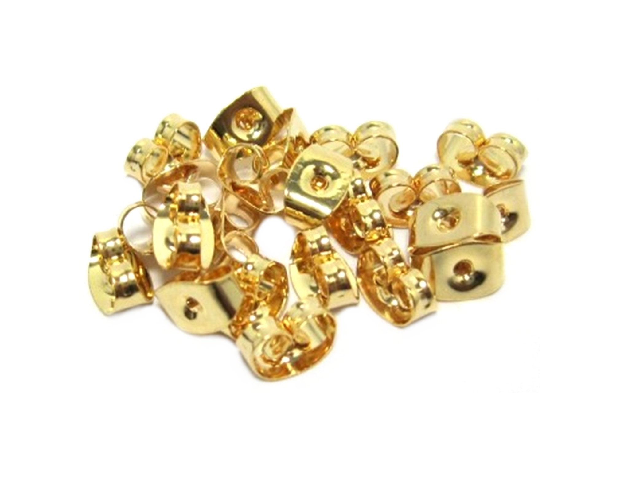 Pair of Ear Nuts 24 K Gold Plated 6 Mm for Stud Earrings - Etsy UK