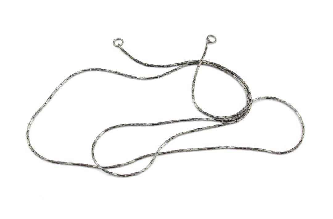 Chain 40 Cm Snake Link Black or White Rhodium Plated Findings for ...