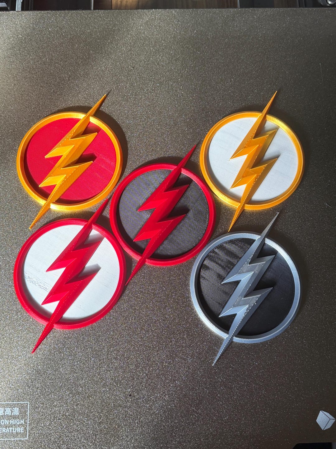 3D Printed the Flash Emblems - Etsy UK