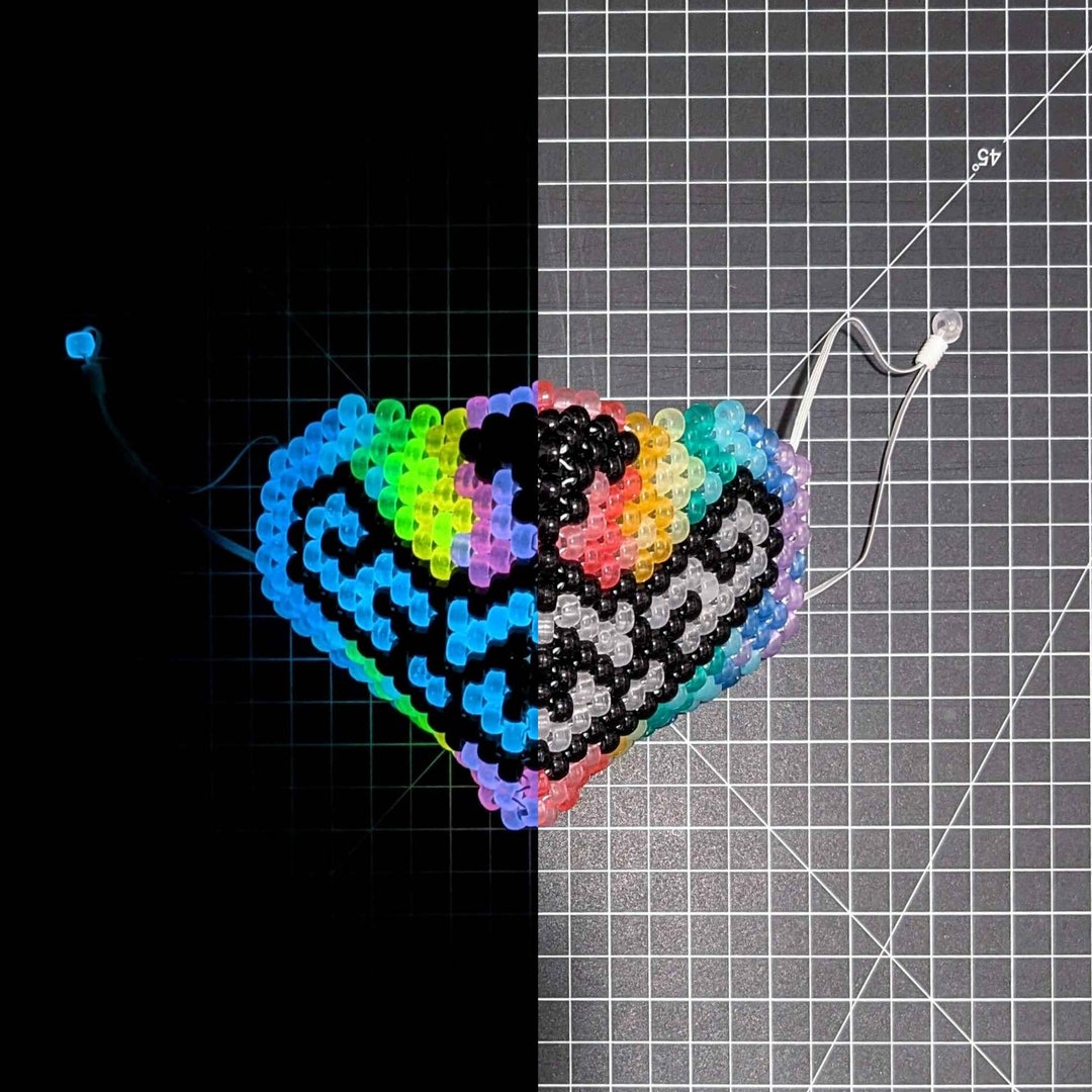 Kandi Animal Mask - Glow in the Dark (MADE TO ORDER) - Etsy