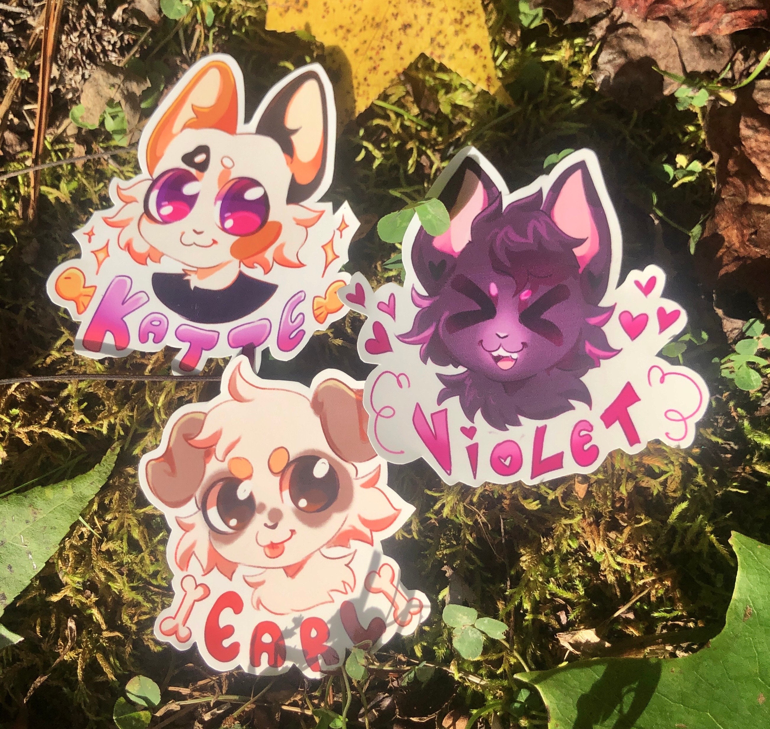 3 Custom Chibi Fursona Stickers - Etsy