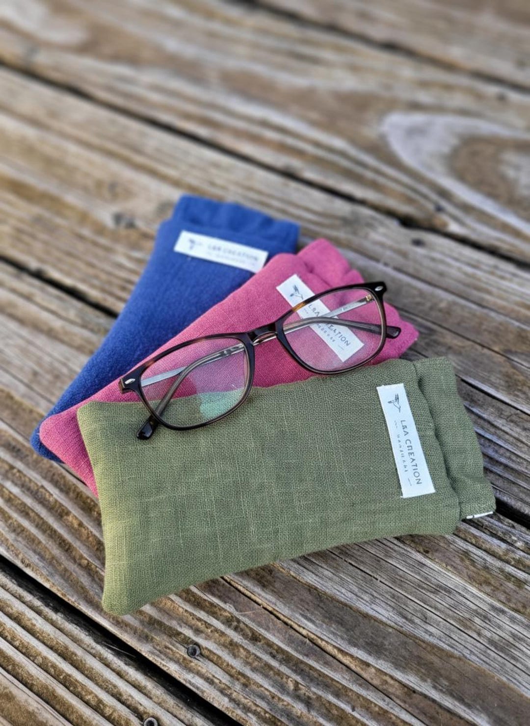 Linen Glasses Case - 23 Colors to Choose From - Padded, Ideal for a ...