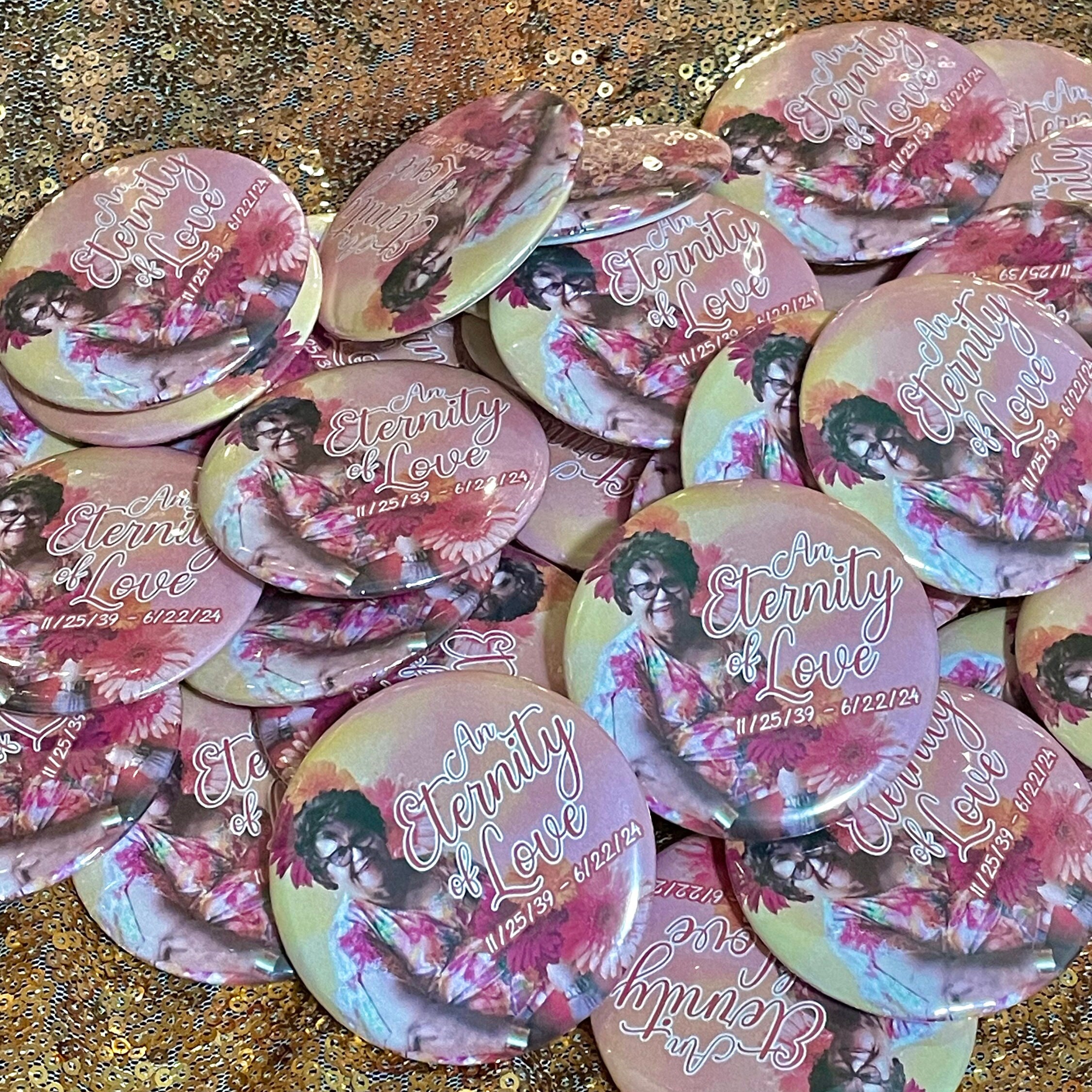 Custom Memorial Buttons - 2.25” Pinback Buttons - in Loving Memory - Etsy