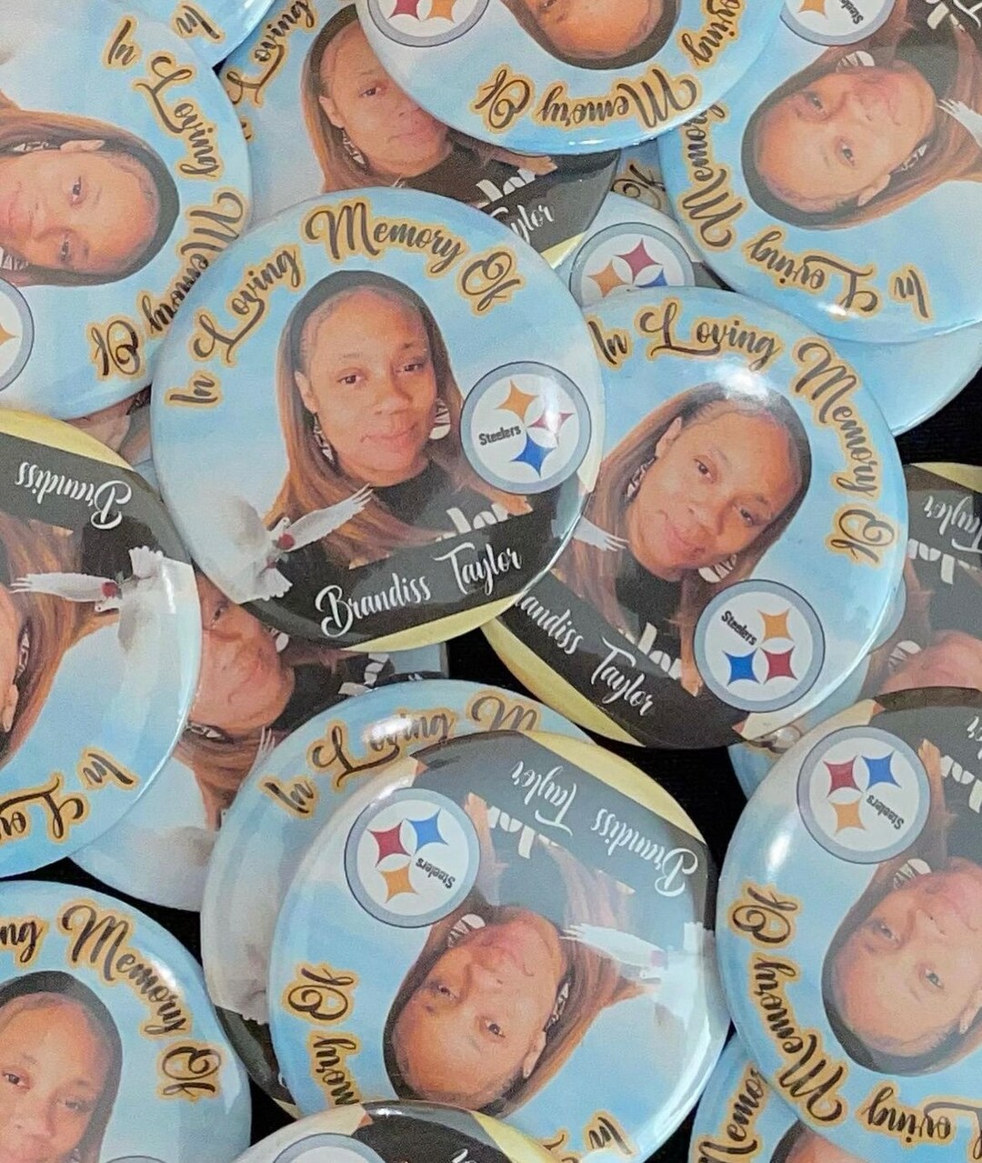 Custom Memorial Buttons - 2.25” Pinback Buttons - in Loving Memory - Etsy