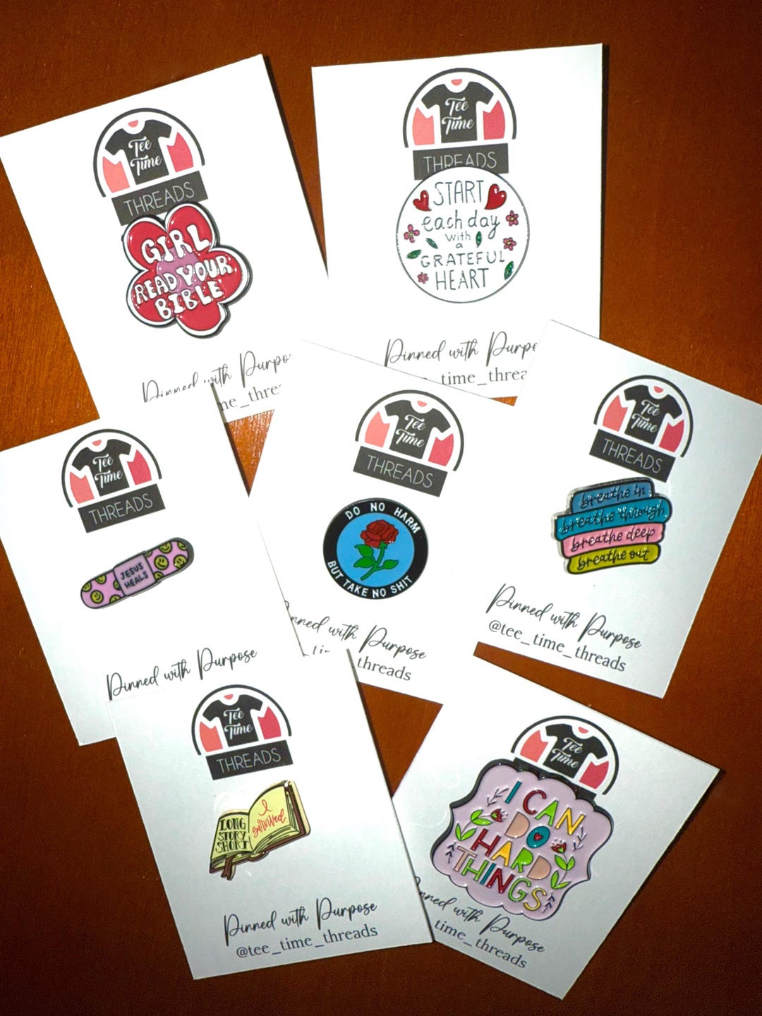 Affirmation Lapel Pins - Pinned With Purpose - Enamel Pins - Positive ...