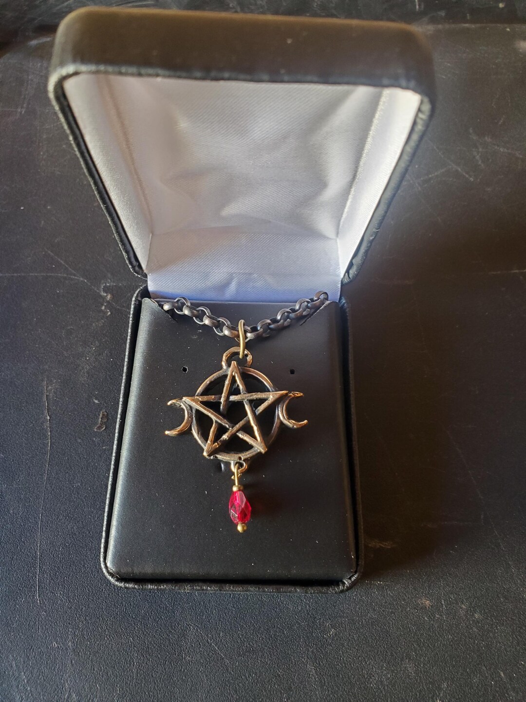 Bronze Pentagram With Garnet - Etsy