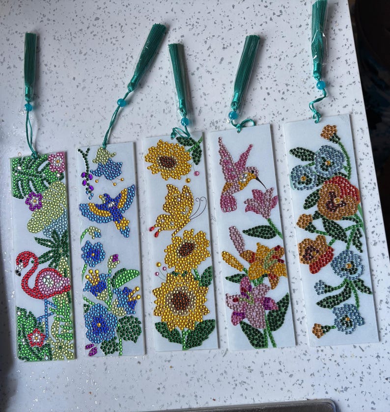 Diamond Art Bookmarks - Etsy