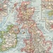 Vintage British Isles Map. Great Britain Map Print. United - Etsy