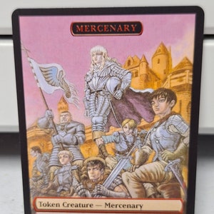 Mtg Mercenary 1/1 Double Sided Token Alternative Art - EDH, Commander ...