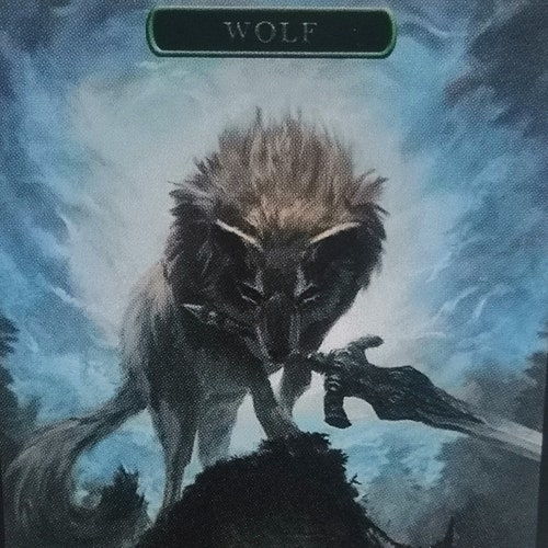 Mtg Wolf 2/2 Double Sided Token Alternative Art EDH - Etsy