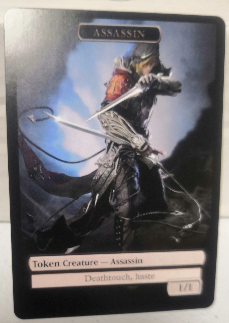 Mtg Assassin 1/1 With Deathtouch and Haste Double Sided Token - Etsy