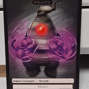 Mtg Wraith 3/3 With Menace Double Sided Token Alternative Art - EDH ...