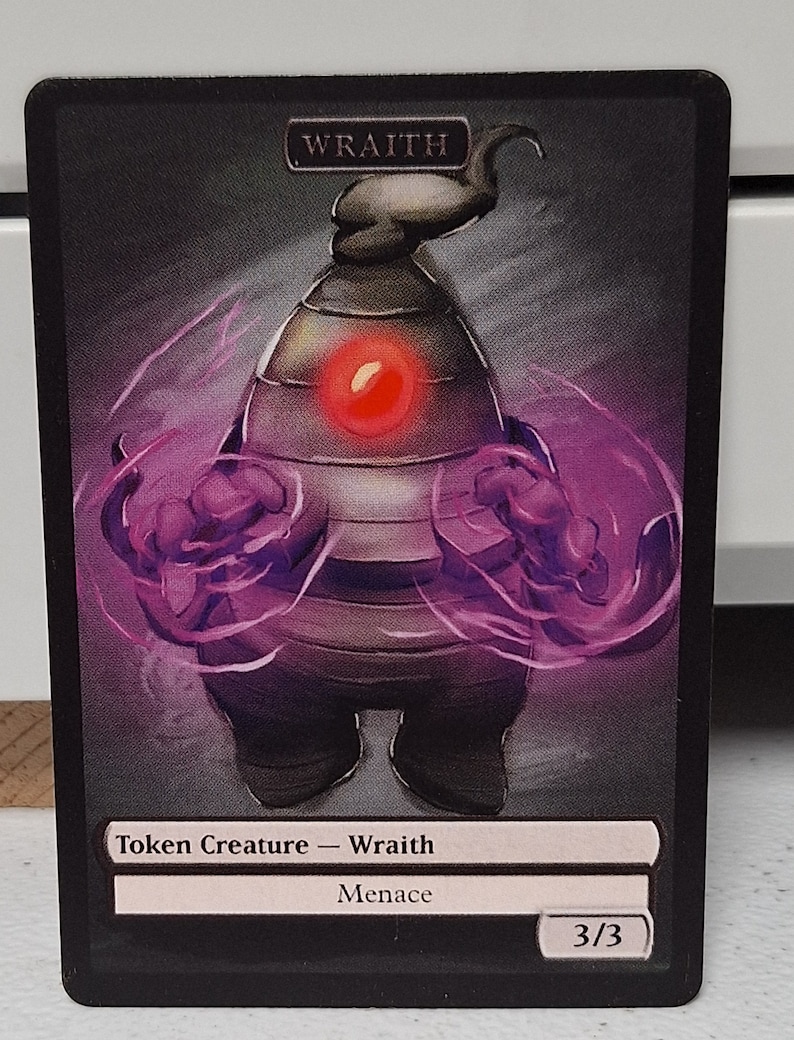 Mtg Wraith 3/3 With Menace Double Sided Token Alternative Art - EDH ...