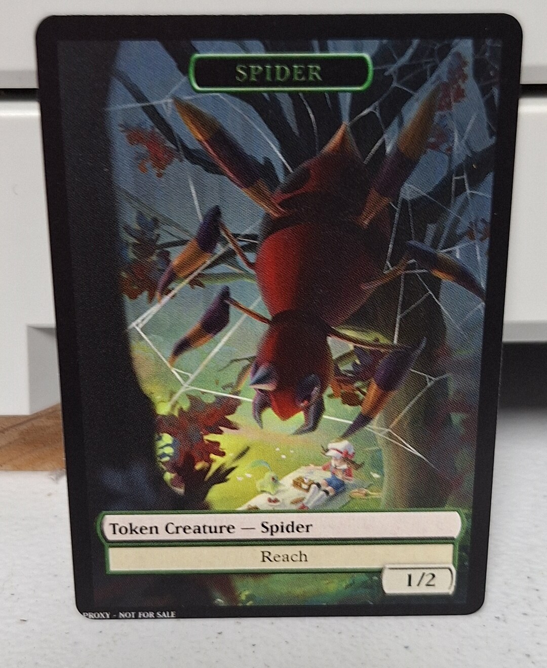 Mtg 1/2 Spider With Reach Double Sided Token Alternative Art - EDH ...