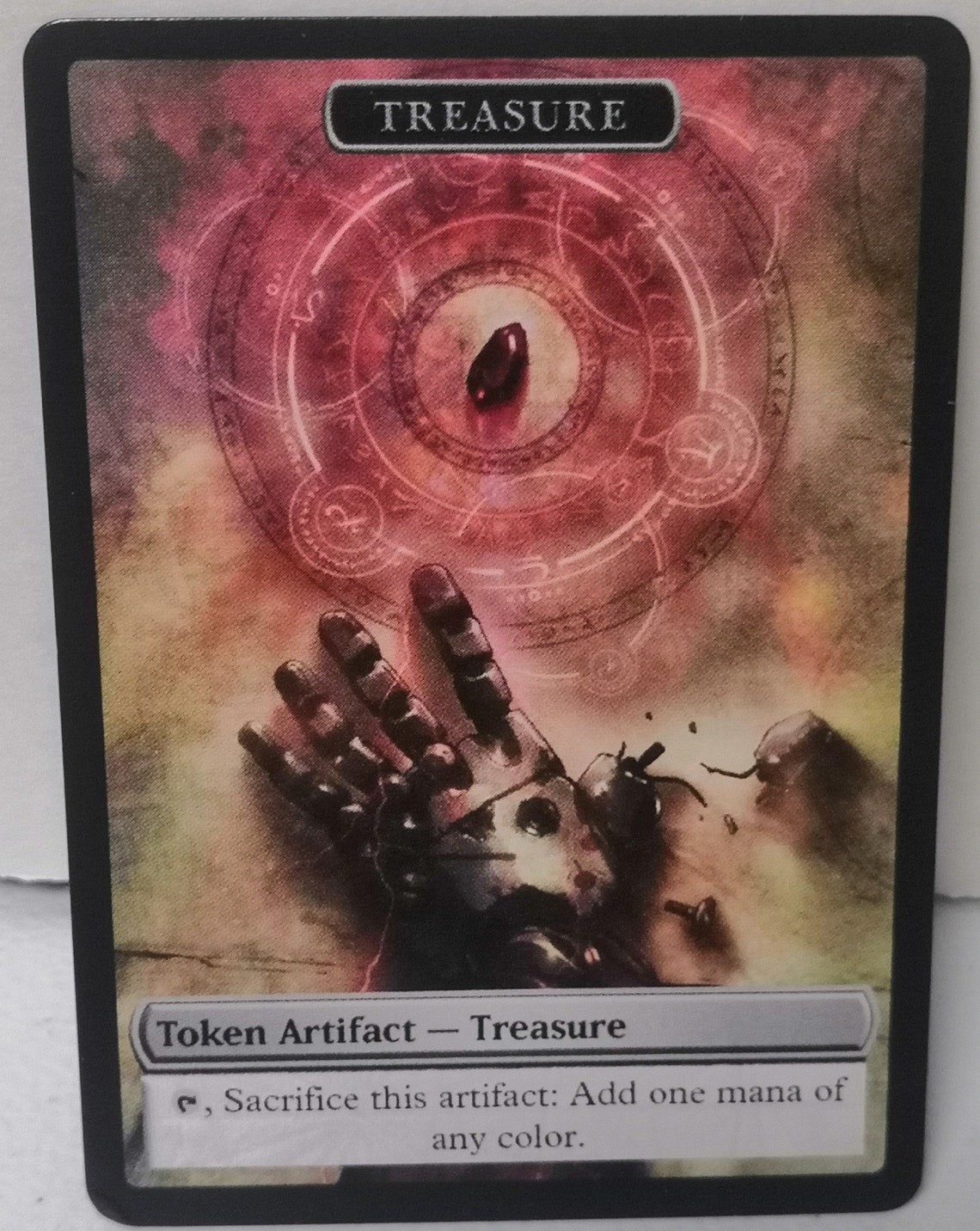 Mtg Treasure Token and Construct Double Sided Alternative Art - EDH ...