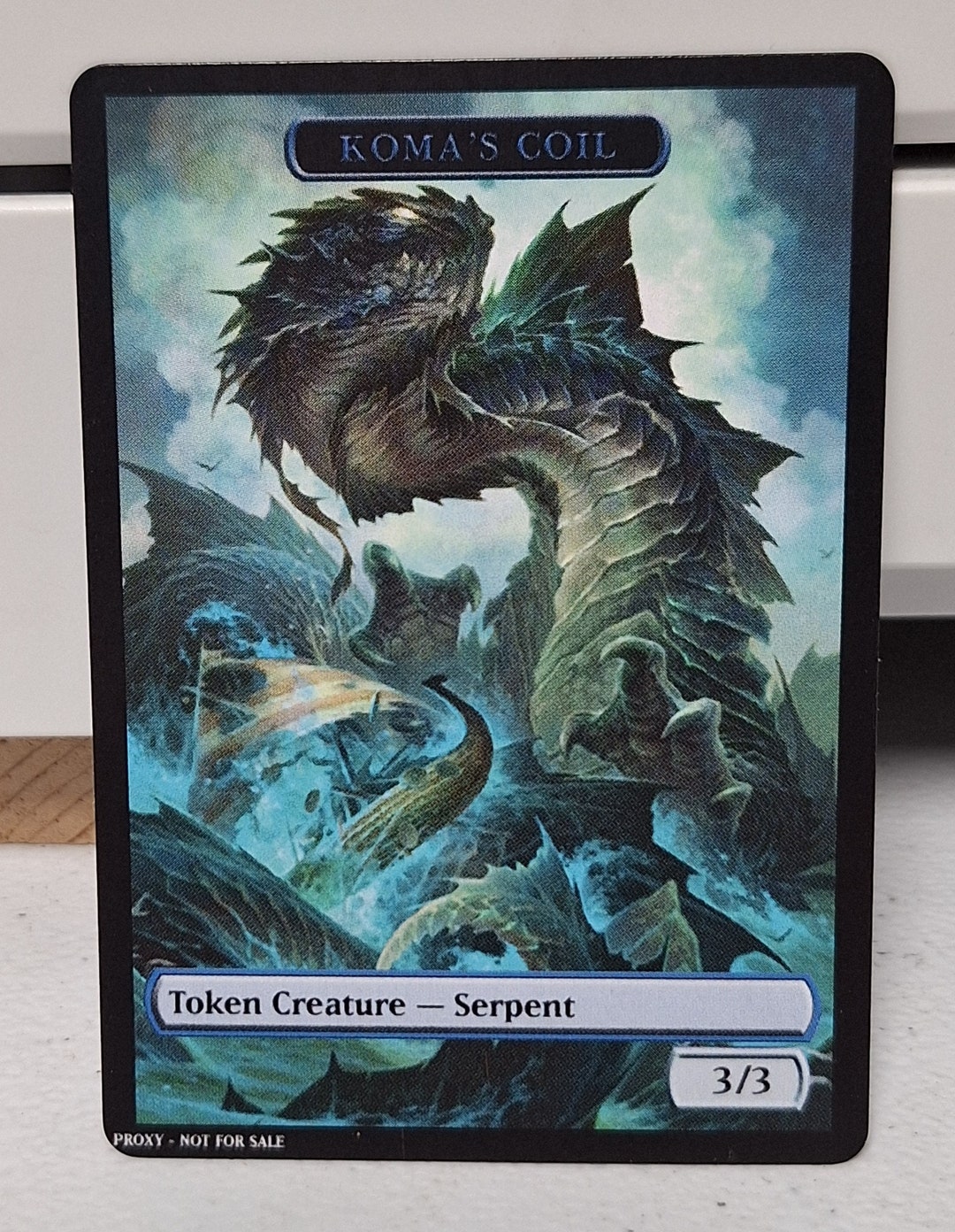 Mtg Koma's Coil 3/3 Double Sided Token Alternative Art - EDH, Commander ...