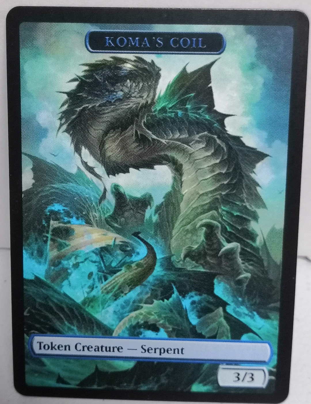 Mtg Koma's Coil 3/3 Double Sided Token Alternative Art EDH, Commander ...