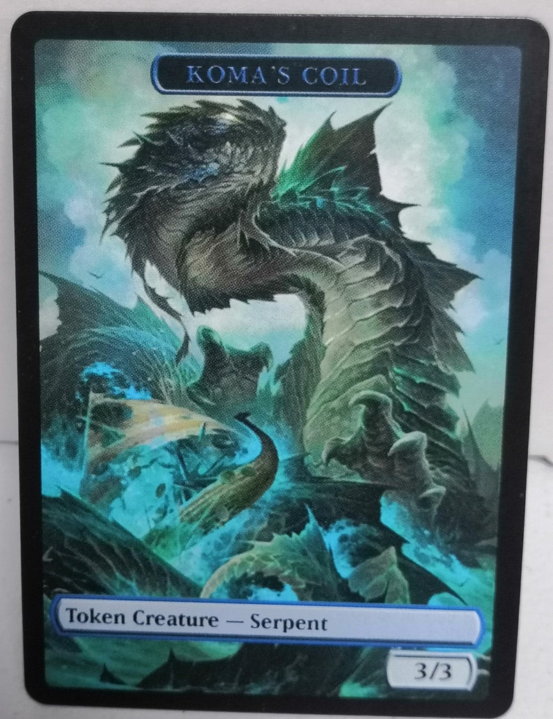 Mtg Koma's Coil 3/3 Double Sided Token Alternative Art - Etsy