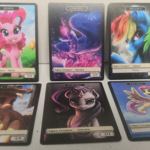 Mtg My Little Pony Horse/pony/pegasus Token Set Alternative - Etsy