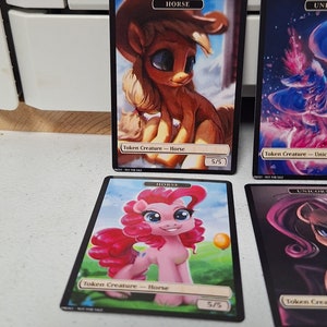 Mtg My Little Pony Horse/pony/pegasus Token Set Alternative Art EDH ...
