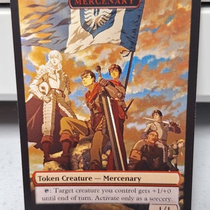 Mtg Mercenary 1/1 Double Sided Token Alternative Art - EDH, Commander ...