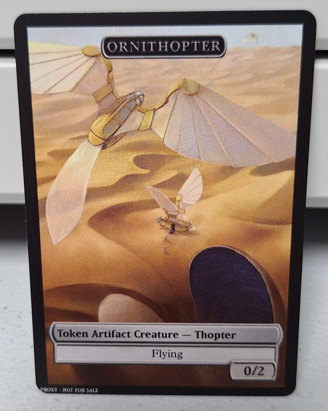 Mtg Ornithopter 0/2 and Sand Warrior 1/1 Token Double Sided Token ...