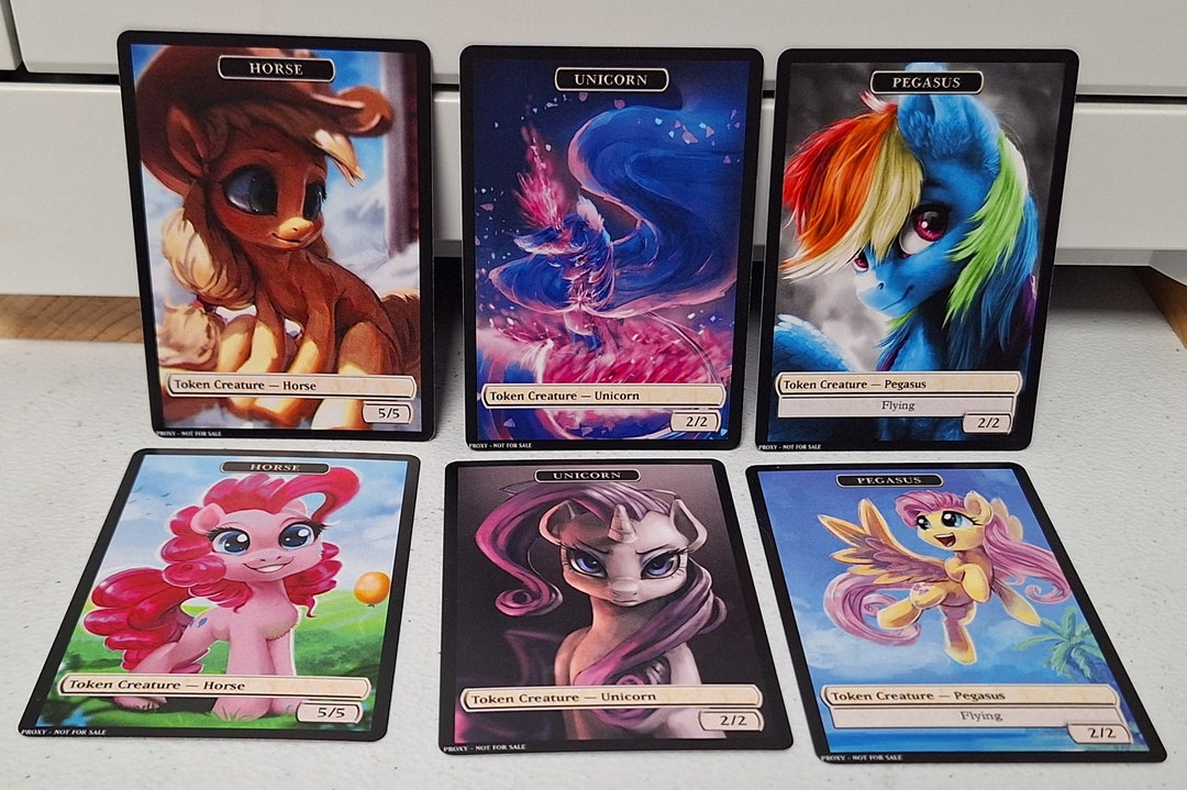 Mtg My Little Pony Horse/pony/pegasus Token Set Alternative Art EDH ...