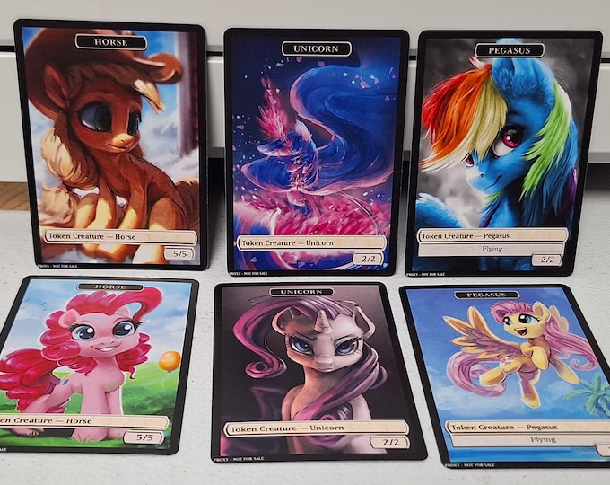 Mtg My Little Pony Horse/pony/pegasus Token Set Alternative Art - EDH ...