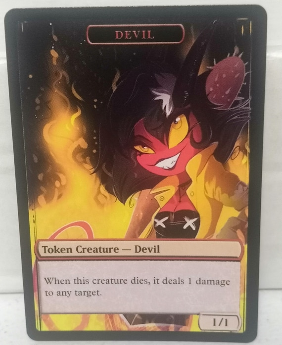 Mtg Devil 1/1 and 2/2 Bird Token Alternative Art EDH - Etsy