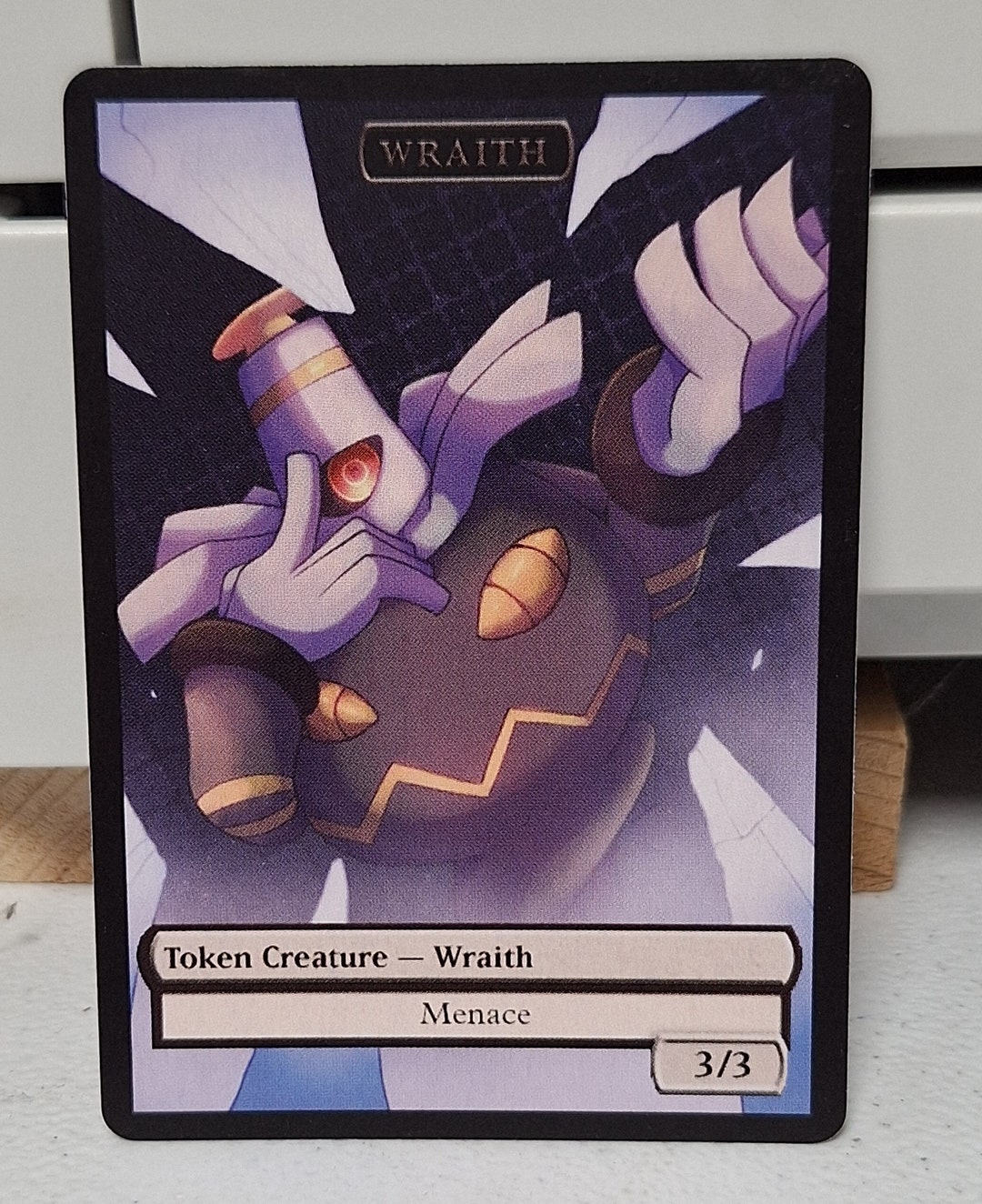 Mtg Wraith 3/3 With Menace Double Sided Token Alternative Art - EDH ...