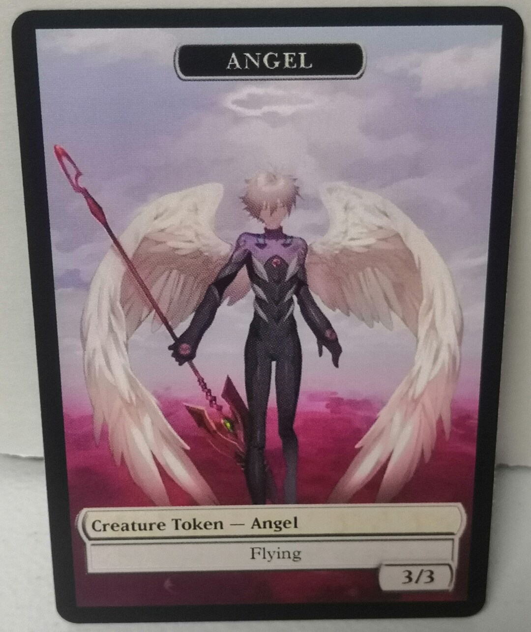 Mtg Angel 3/3 and 4/4 With Vigilance Double Sided Token Alternative Art ...