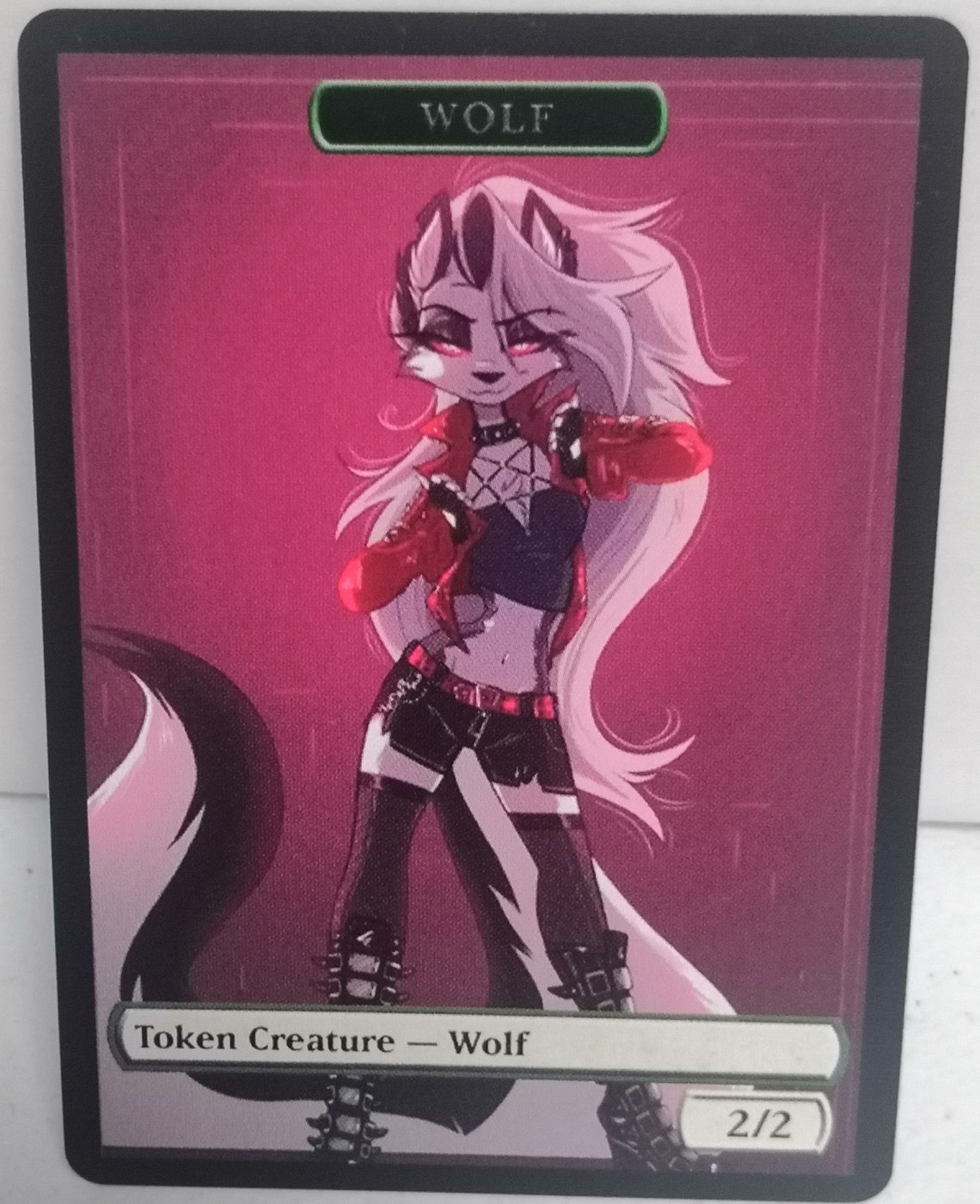 Mtg Wolf 2/2 Double Sided Token Alternative Art - EDH, Commander, Cube ...