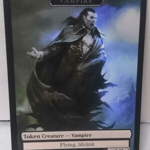 Mtg Vampire 2/2 With Flying and Vampire 2/3 With Lifelink Double Sided ...